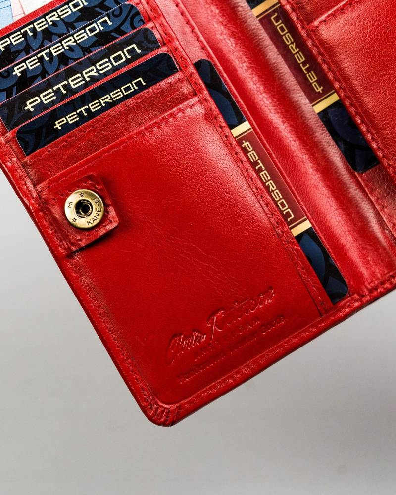 Leather's wallet RFID PETERSON PTN 2550-BO Red | | Tytuł sklepu ...