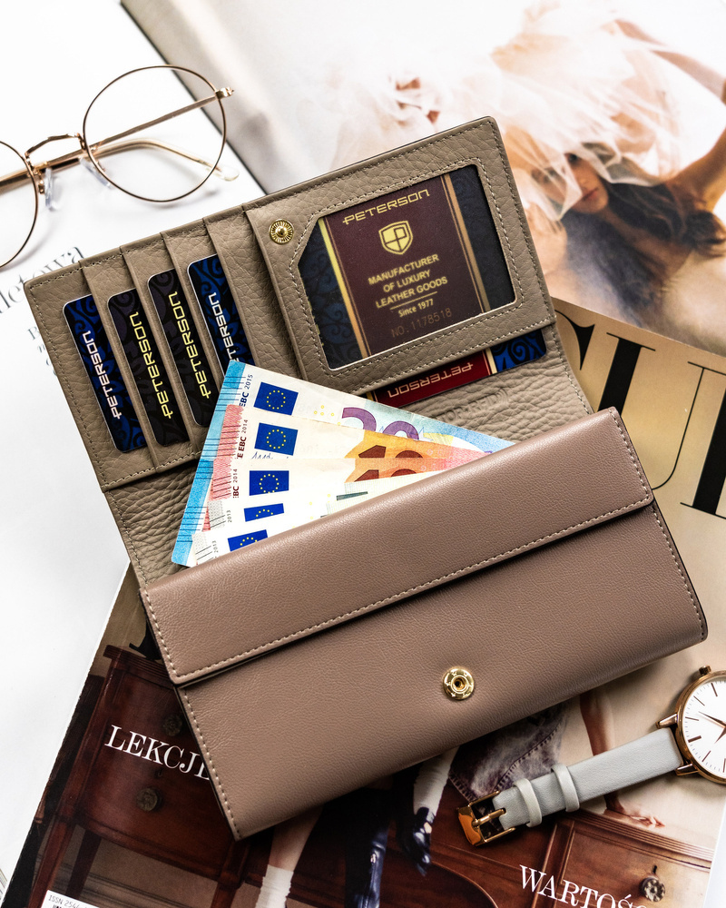 Portfel skórzany PTN SM-411 szary | | Tytuł sklepu zmienisz w dziale MODERACJA \ SEO