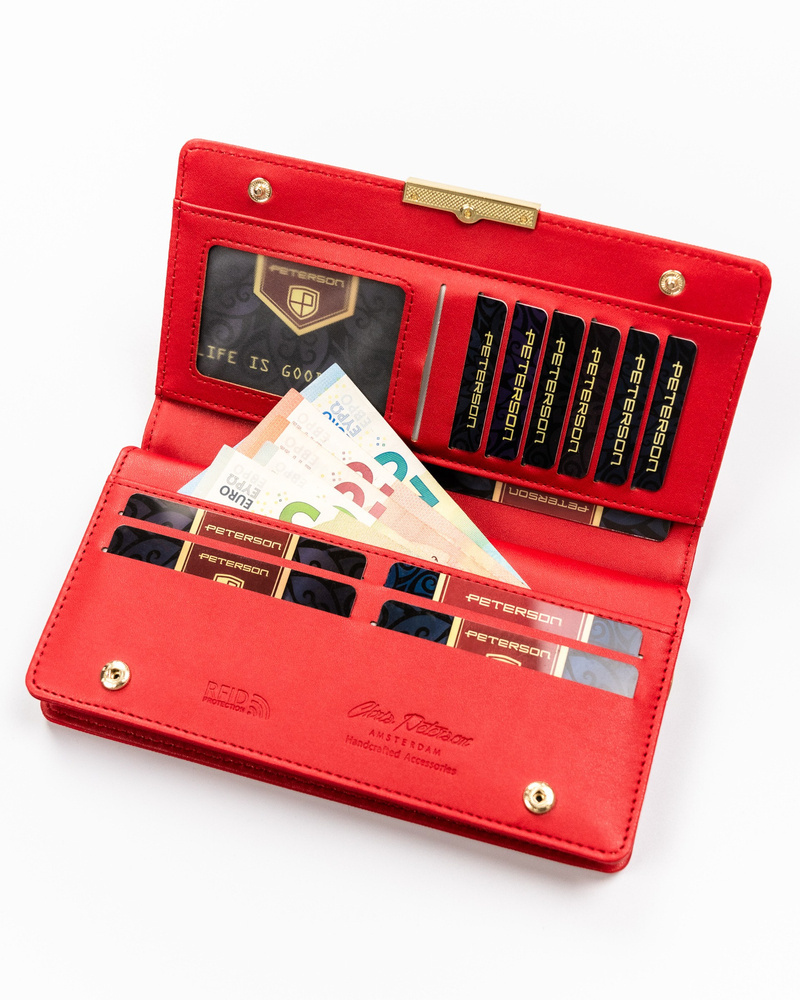 Duży portfel damski ze skóry ekologicznej - Peterson | Zamów na CedarDrop.com