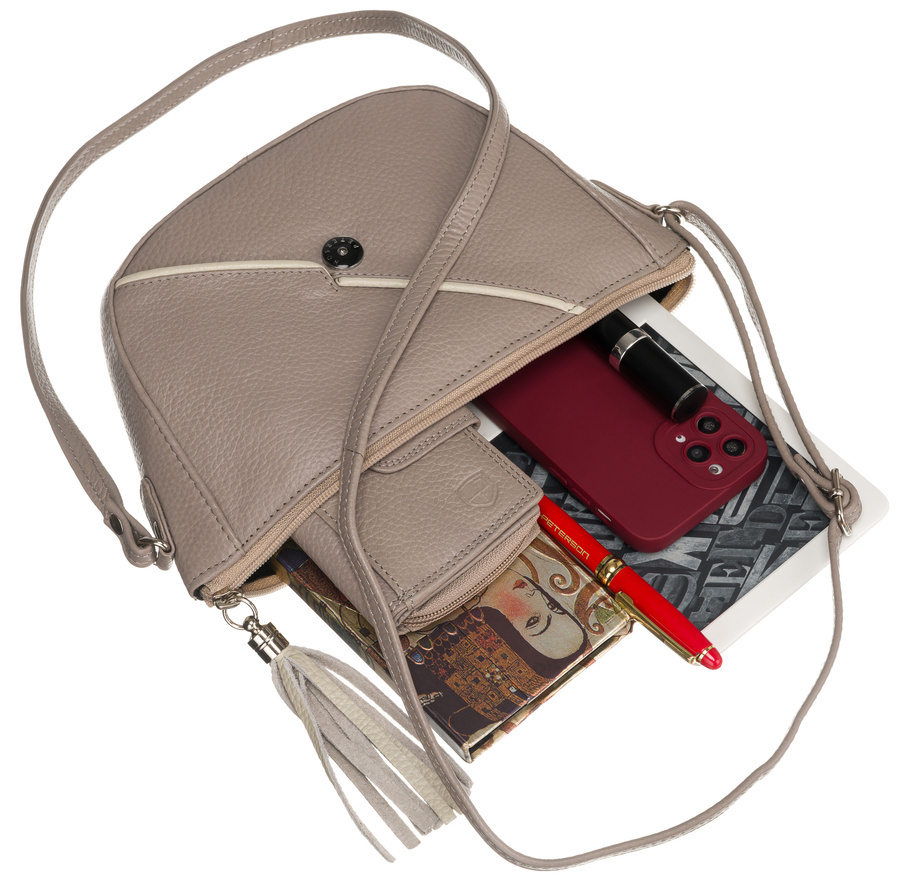 Skórzana torebka damska w zestawie z portfelem - Peterson | Zamów na CedarDrop.com